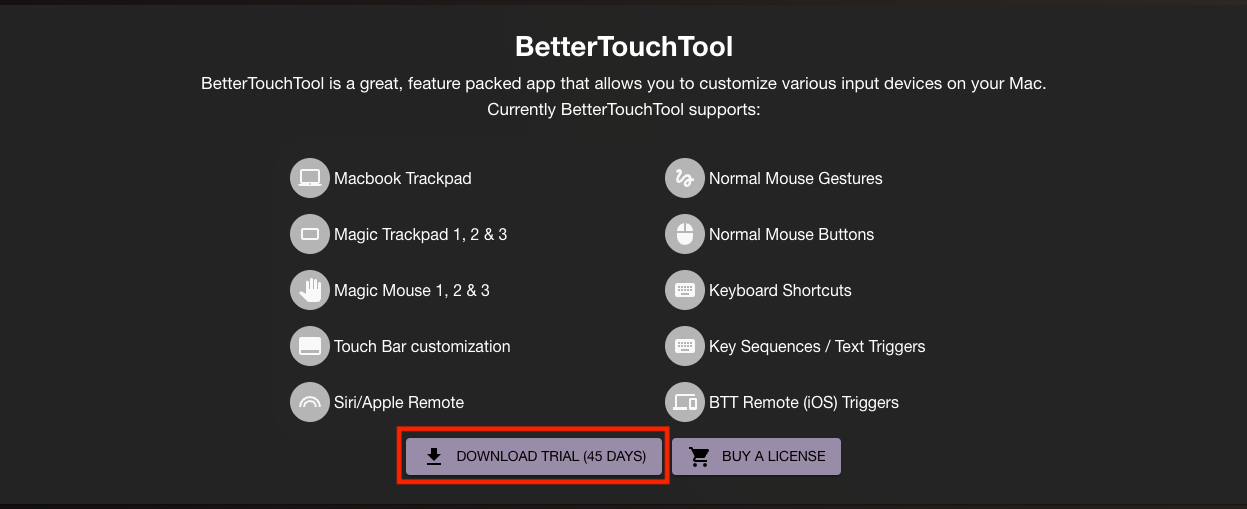BetterTouchToolのインストールと購入方法を紹介 - USEFUL TIME